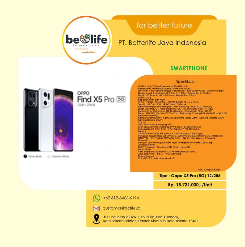 Smartphone Oppo X5 Pro (5G) 12/256