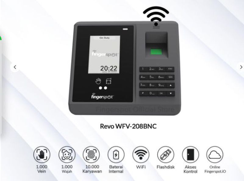 Fingerspot Mesin Absensi Revo WFV-208BNC + SDK
