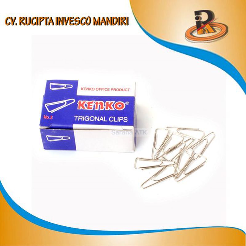 Paper Clips Kenko Trigonal No.3 / Clip Kertas