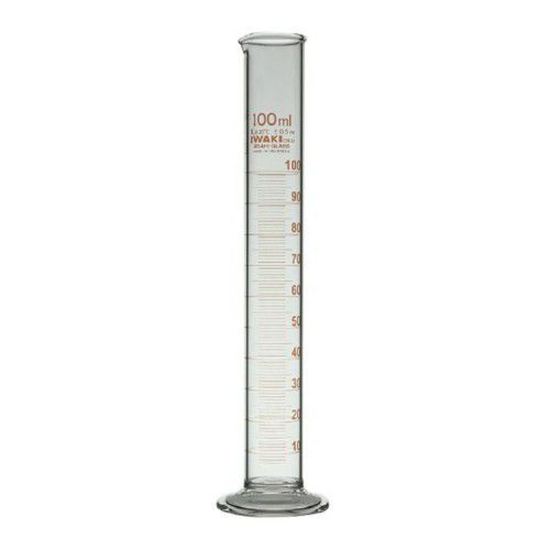 Iwaki Measuring Cylinder Class A Amber Graduation 500 ml - 3022-500-N