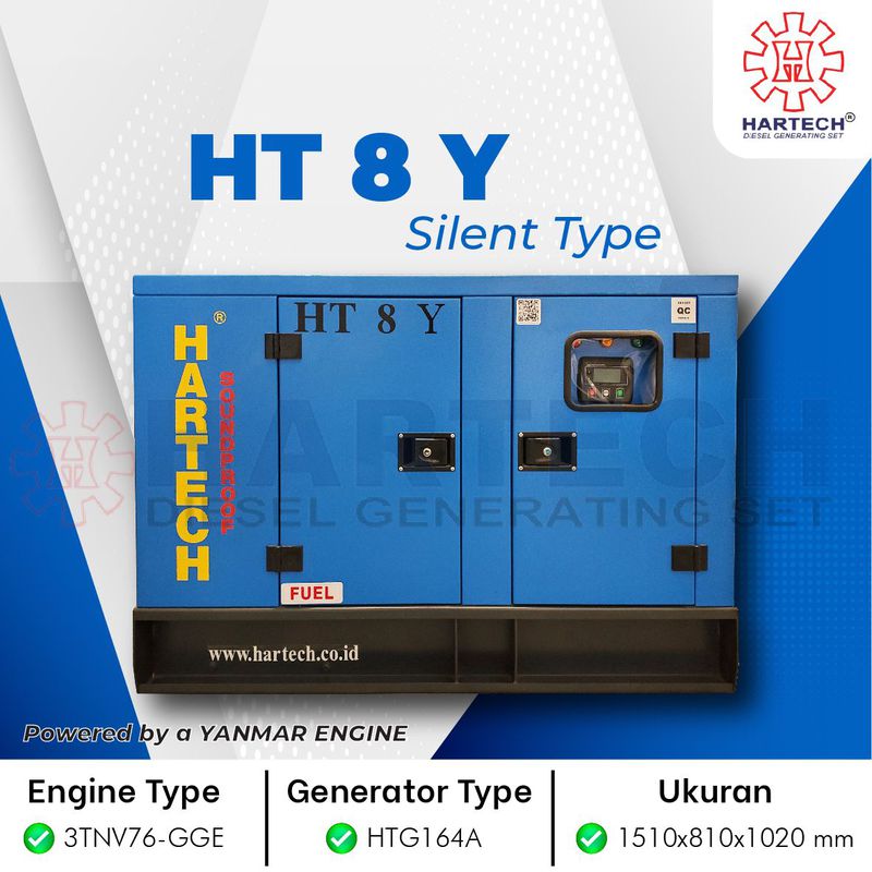 Generator Set (Genset) Hartech HT 8 Y - Silent Type