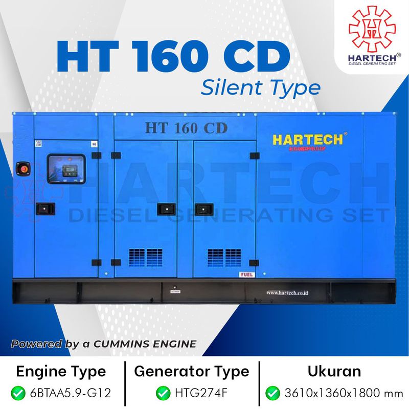 Generator Set (Genset) Hartech HT 160 CD - Silent Type