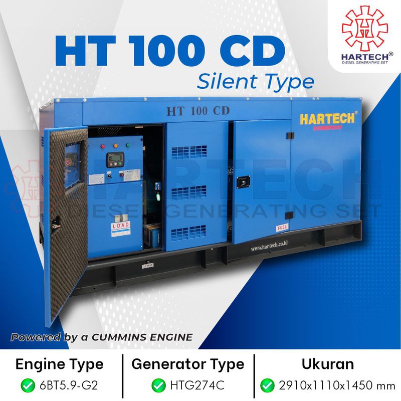 Generator Set (Genset) Hartech HT 100 CD - Silent Type