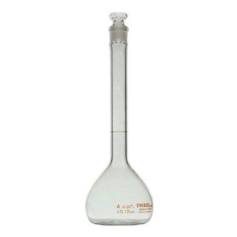 Iwaki Volumetric Flask With Glass Stopper Class A 100 ml - 5640-100