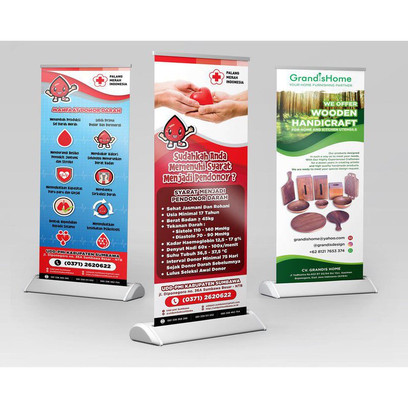 Cetak Roll Banner Ukuran 60 x 160 cm