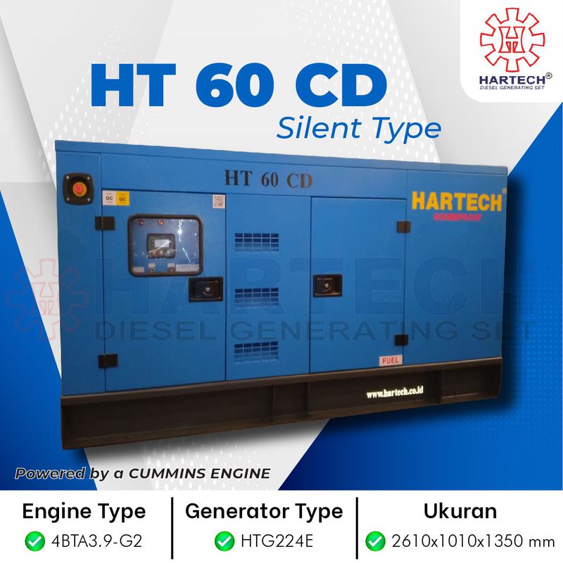 Generator Set (Genset) Hartech HT 60 CD - Silent Type