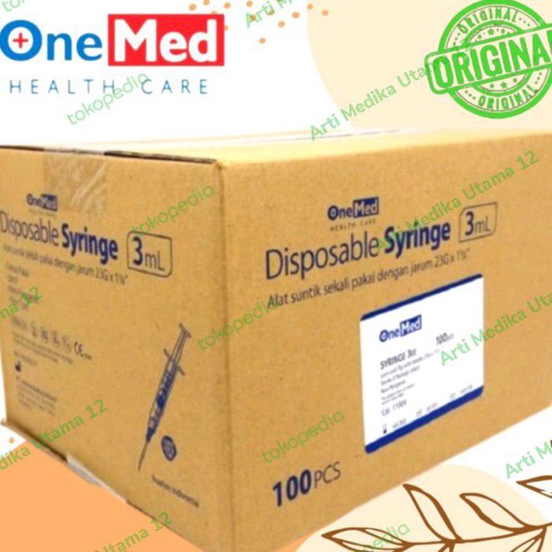 Disposable Spuite 3cc Syringe 3ml Onemed Box