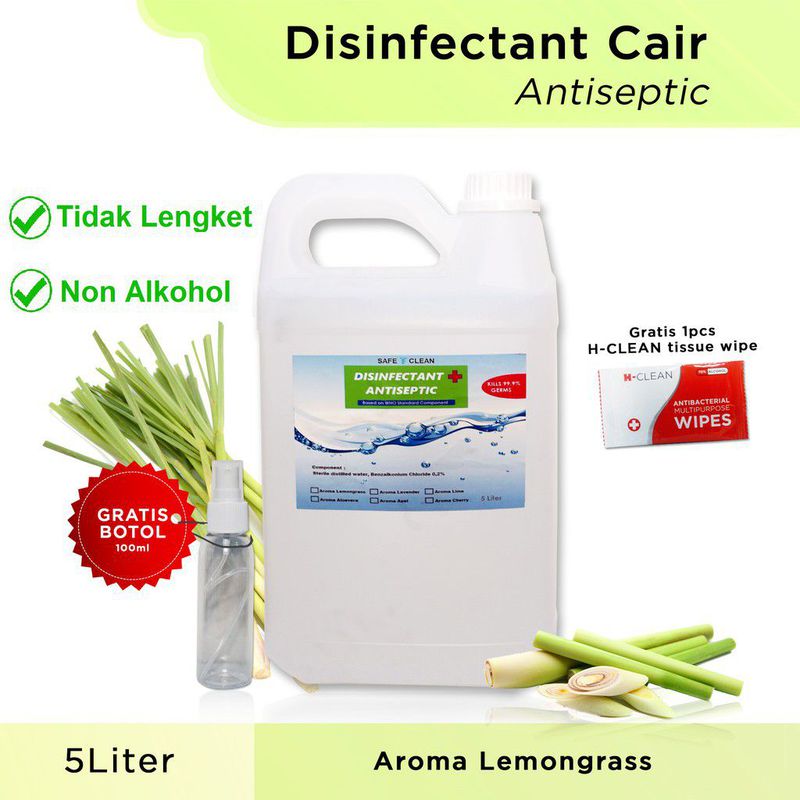 Disinfektan Cair Antiseptic Crystal Clean 5 Liter