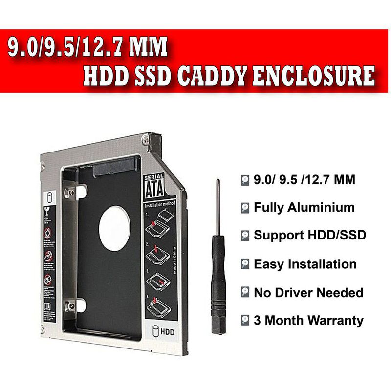 HDD Caddy Enclosure / 2nd Hard Disk Slot - 12,7mm