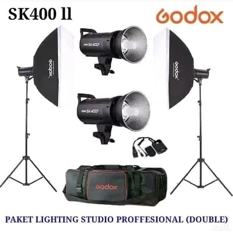 LAMPU STUDIO GODOX SK400II FREE STANDAR REFLECTOR - With reflector