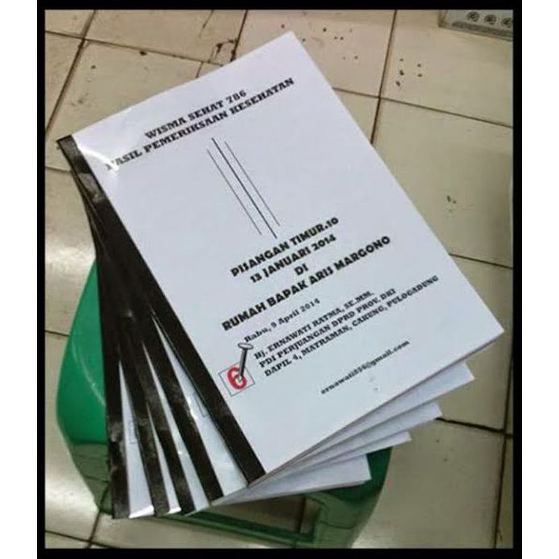 jilid mika A4/F4, tebal halaman s/d 100