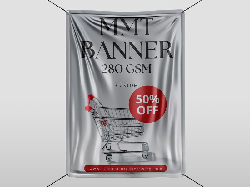 MMT BANNER 280 GR UKURAN 70 X 50 CM