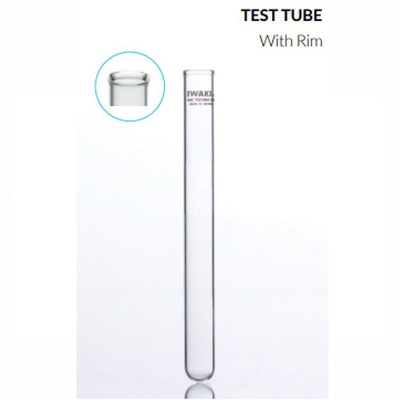 Iwaki Test Tube With Rim 15 x 150 mm - TEST15NP