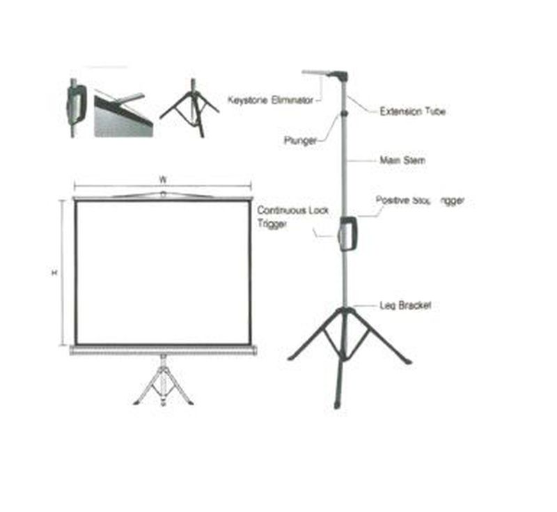 ALPHA TRIPOD SCREEN - 96 X 96