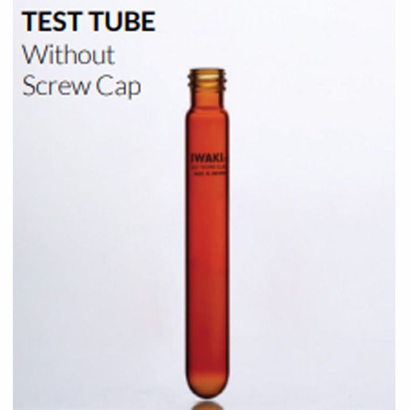 Iwaki Test Tube With Screw Without Cap 16 x 100 mm - TST-SCR16-100