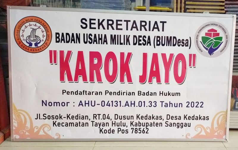 Plang besi/papan nama 200x100 cm