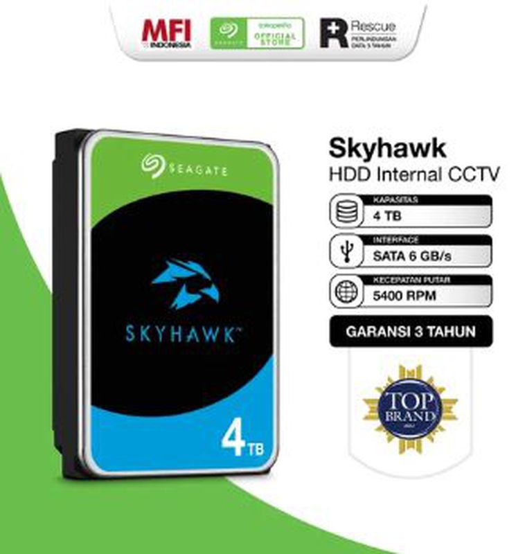 Seagate SkyHawk Harddisk CCTV 4TB SATA