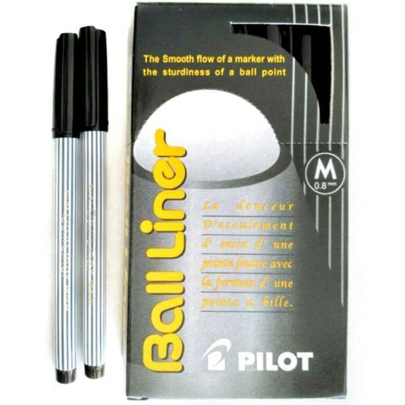 Ballpoint PILOT Balliner Hitam 0,8 mm