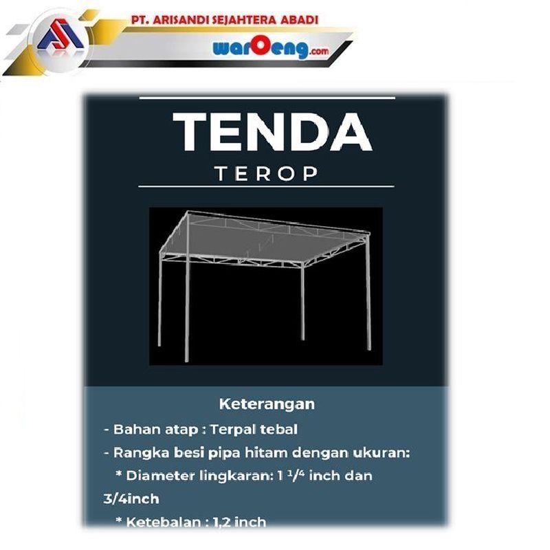 Tenda Terop uk 4 x 4 M, Tirai 4 sisi water proof