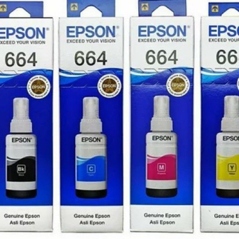 Tinta Printer Epson Original T664 L 100 B/C/M/Y