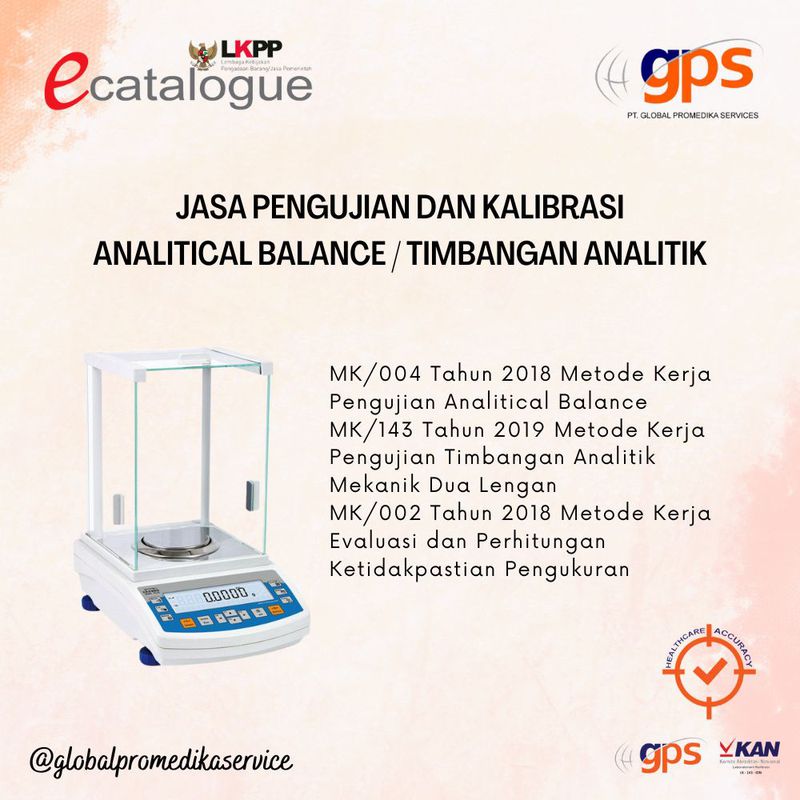 Jasa Pengujian dan/atau Kalibrasi Analitical Balance / Neraca Analitik ...