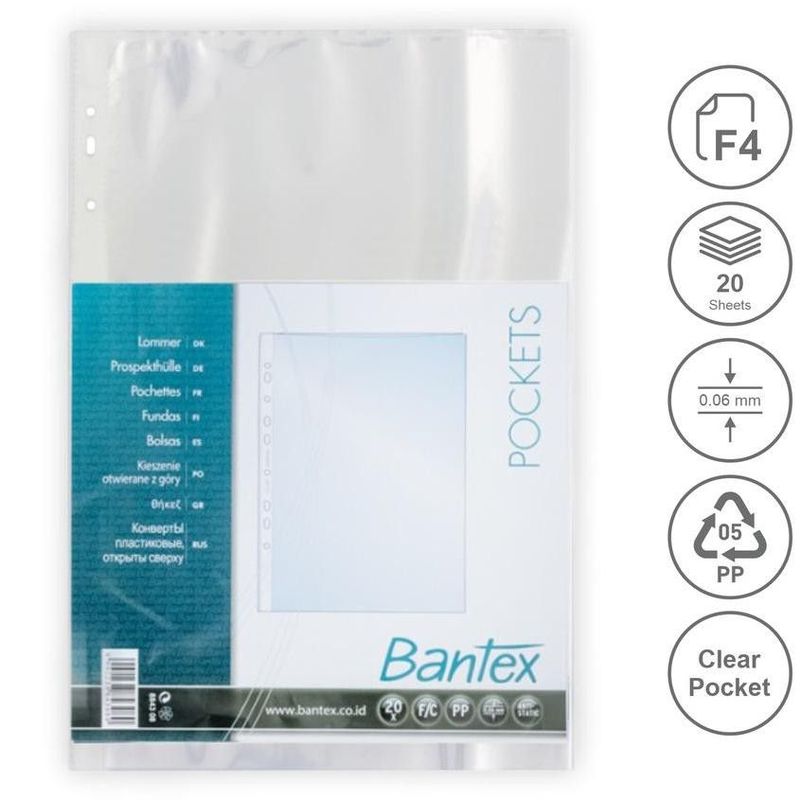 Map Insert Pocket Bantex 8843 F4 isi 20