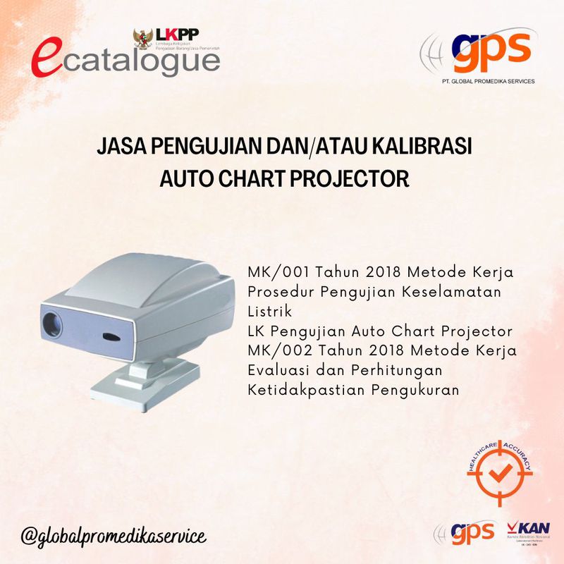 Jasa Pengujian dan/atau Kalibrasi Auto Chart Projector / Chart Projector