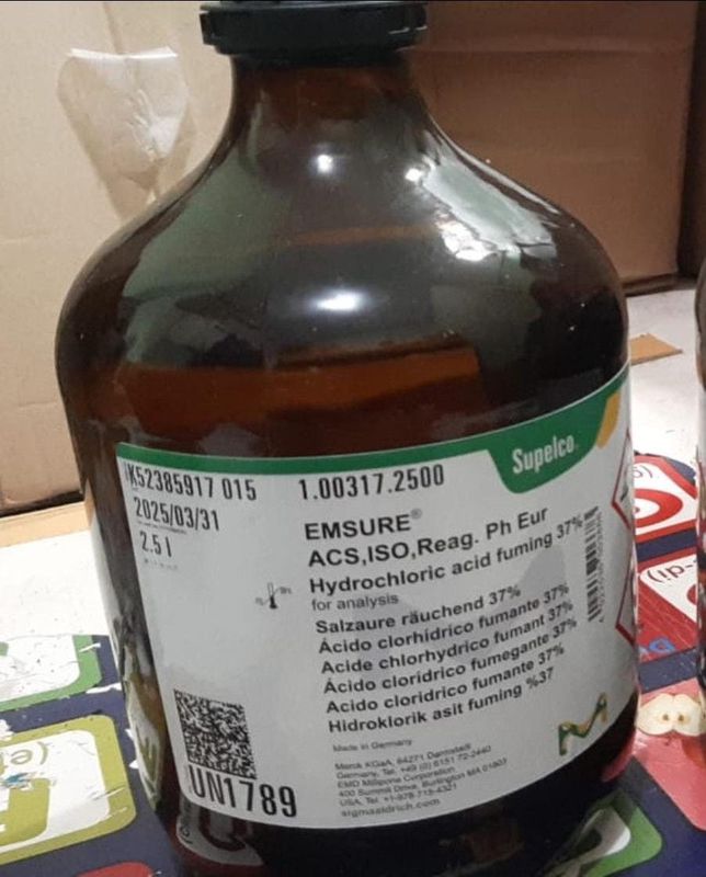 HCI Merck 2,5 liter hydrochloric MERCK 1.00317.2500
