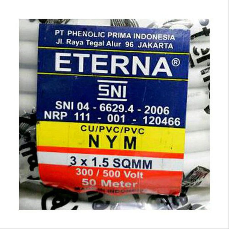 Kabel Listrik (Eterna NYM 3x1,5)