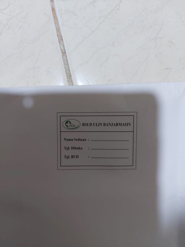 Stiker Etiket Infus - Nama Sediaan (lembar)