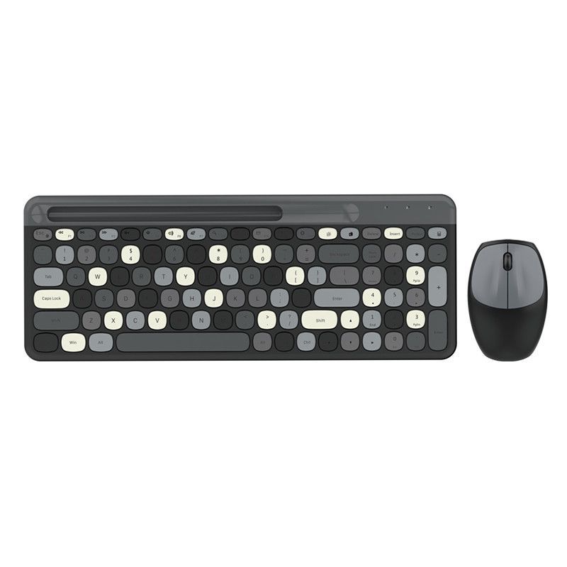 Mofii Keyboard Mouse Set 2 4g 666 Wireless Silent Keyboard And Mouse Hitam
