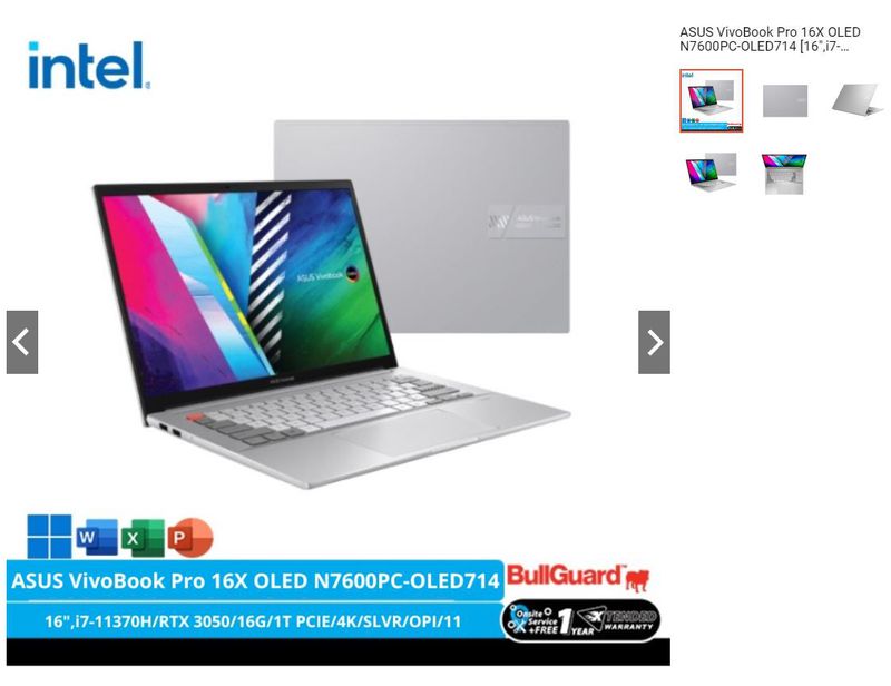 ASUS VivoBook Pro 16X OLED N7600PC-OLED714 [16