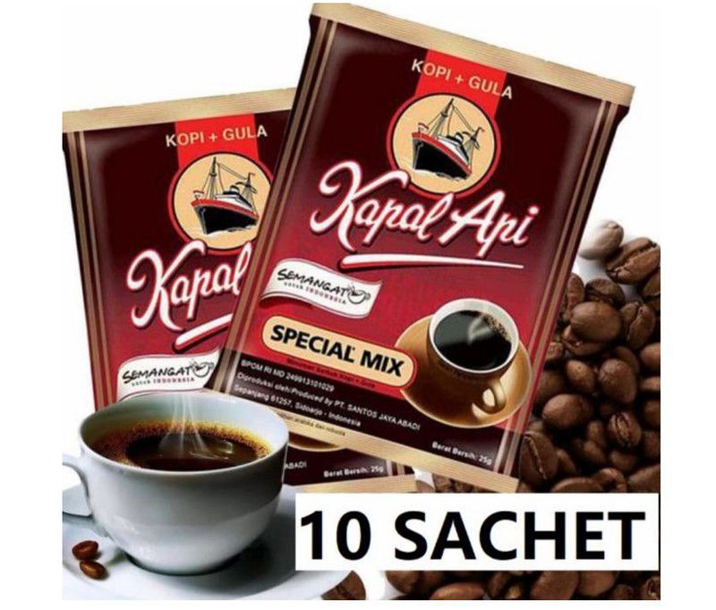 Kapal Api Special Mix 1 Renceng Kopi Hitam + Gula