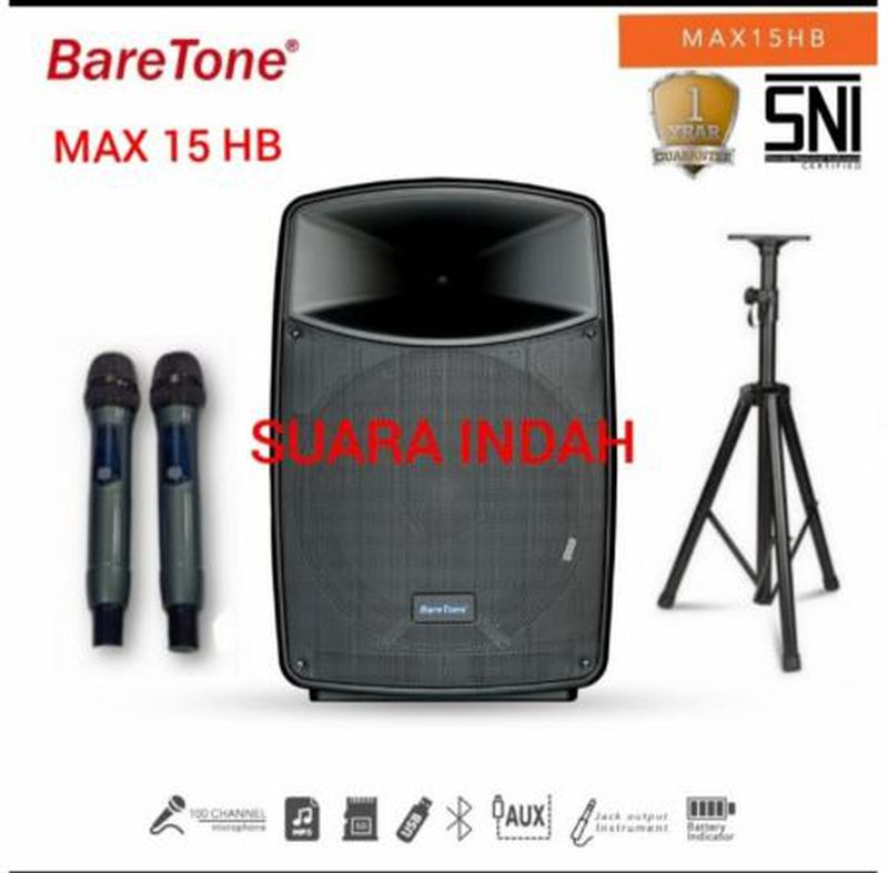SPEAKER PORTABLE BARETONE MAX 15 HB.
