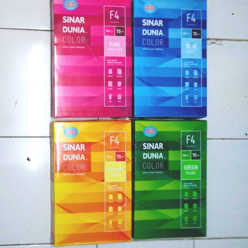 Kertas HVS Warna F4 70 gram