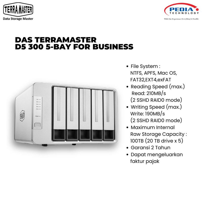 DAS TerraMaster D5-300 Super-fast Multi RAID Mode - HDD EKSTERNAL ...