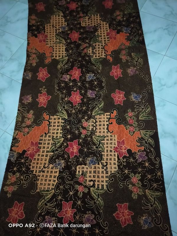 kain batik - Bunga Sepatu Biru Spesial