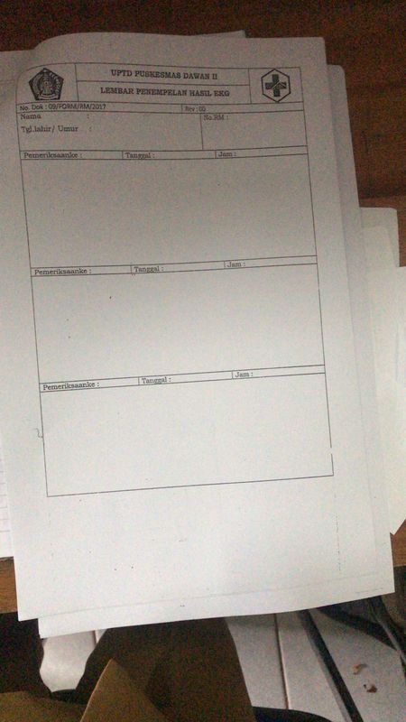 blanko penempelan hasil EKG