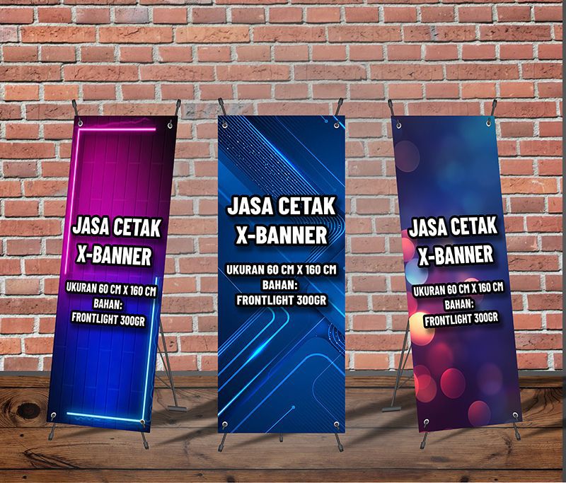 Jasa Cetak X-Banner (Custom A)