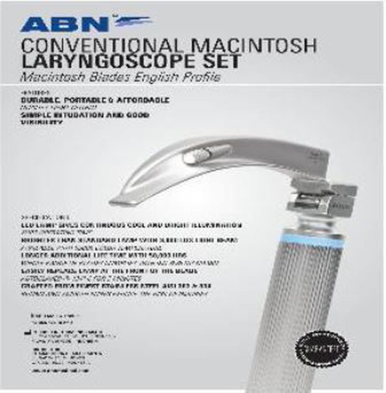 ABN CONVENTIONAL MACINTOSH LARYNGOSCOPE SET