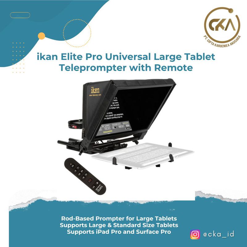 ikan Elite Pro Universal Large Tablet Teleprompter with Remote