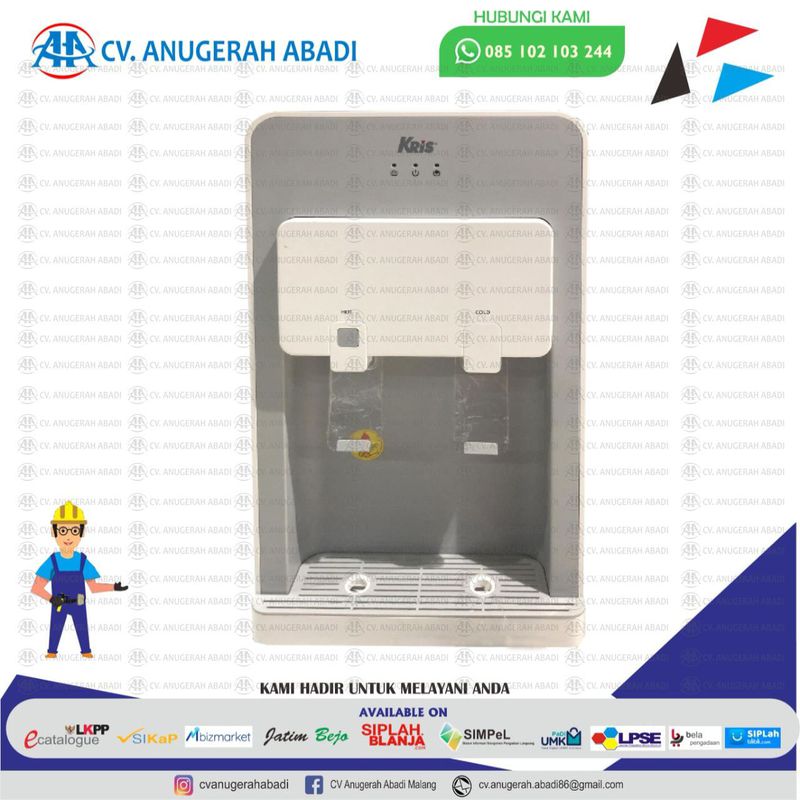 KRIS DISPENSER AIR MINUM PANAS DAN DINGIN MODEL MEJA