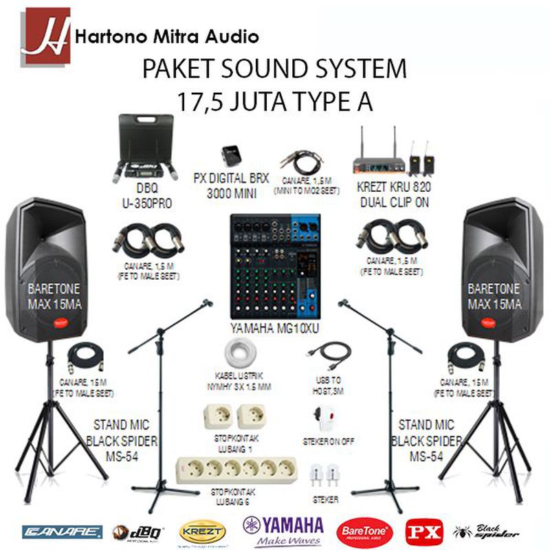 PAKET SOUND SYSTEM 17.5 TYPE A