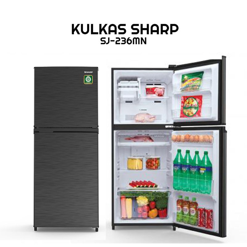 Kulkas 2 Pintu Sharp SJ-236 MN-HS