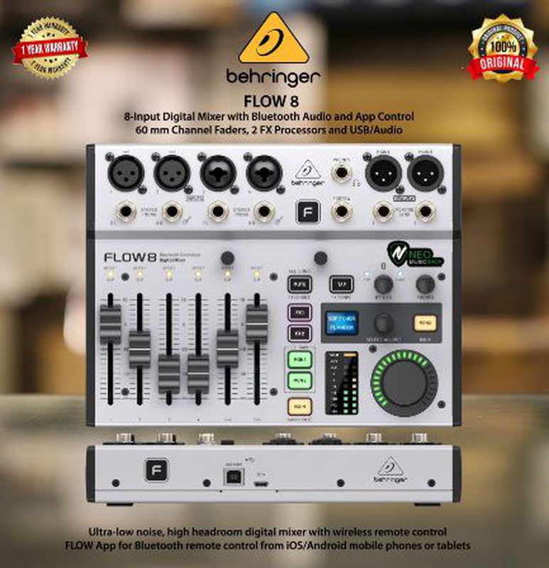 Behringer FLOW 8 8-Input Digital Mixer and USB/Audio Interface