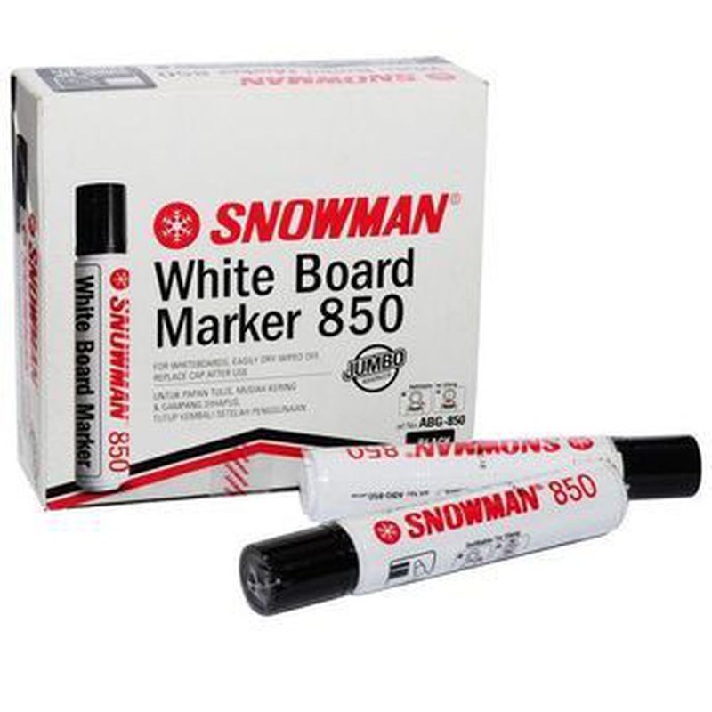 Spidol Whiteboard Snowman 850 Hitam - Besar