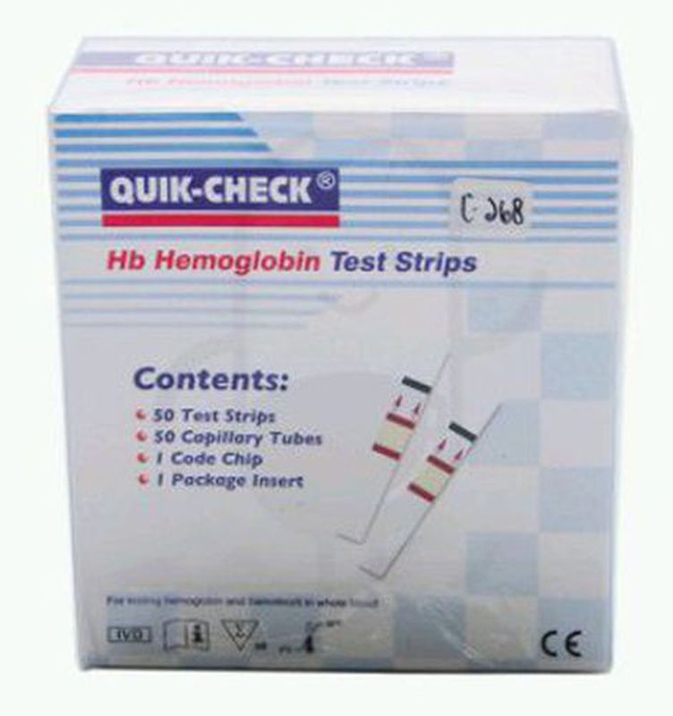 TEST STRIP QUIK CHECK HEMOGLOBIN STRIP QUICK CEK HB HEMOGLOBIN QUIK CHEK HB