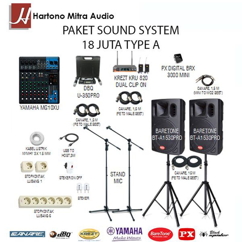 PAKET SOUND SYSTEM 18 JUTA TYPE A