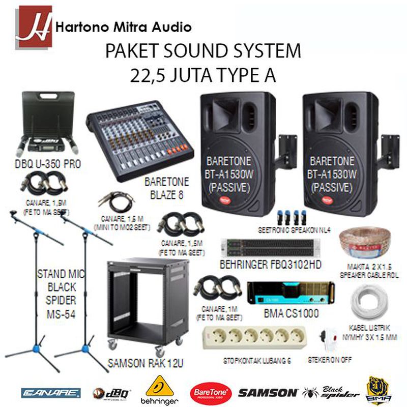 PAKET SOUND SYSTEM 22 JUTA TYPE A