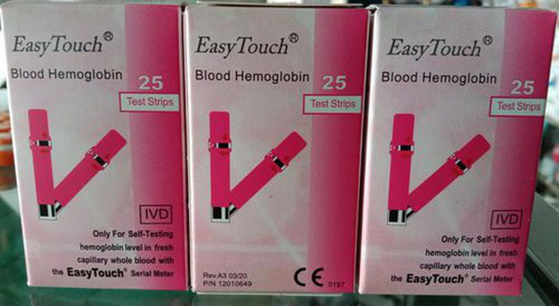 Strip Hb Blood Hemoglobin Easy Touch